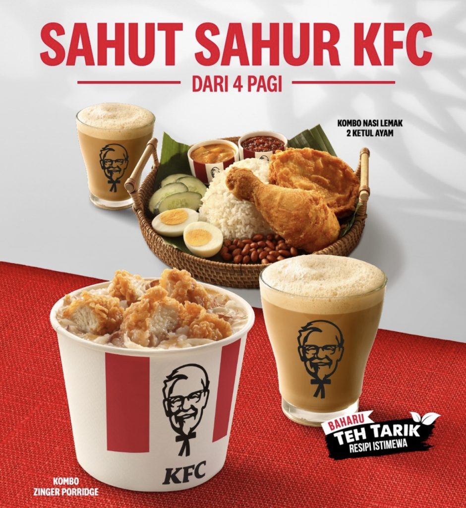Menu Sahur KFC – Boleh Dipesan Bermula Jam 4 Pagi – Tajria