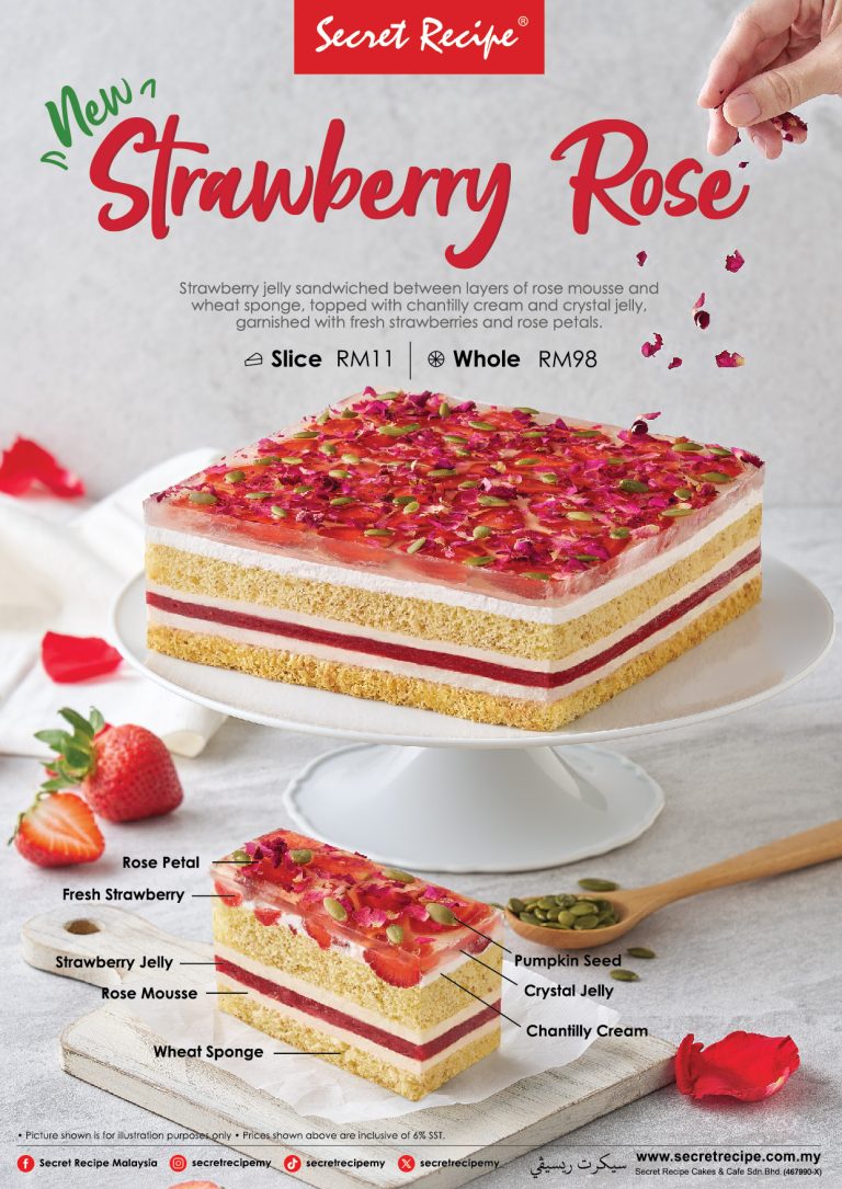 Secret Recipe Memperkenalkan Kek Strawberry Rose Dijual Pada Harga